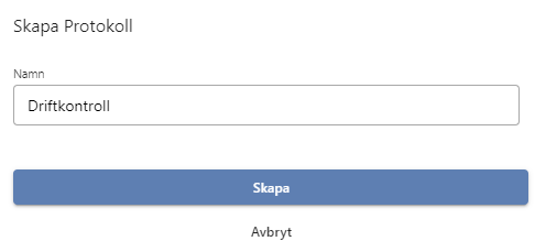 Skapa nytt protokoll – Svensk Dataförvaltning AB